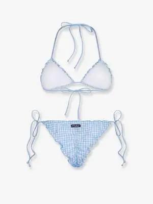 MC2 SAINT BARTH Sagitami Nylon Bikini With Vichy Pattern