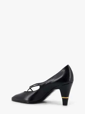 Versace Criss-cross Medallion Leather Pumps