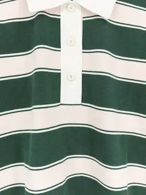 Closed Striped Cotton Rugby Polo Shirt
