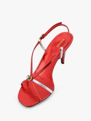 Versace Metallic Leather Medusa Logo Sandals