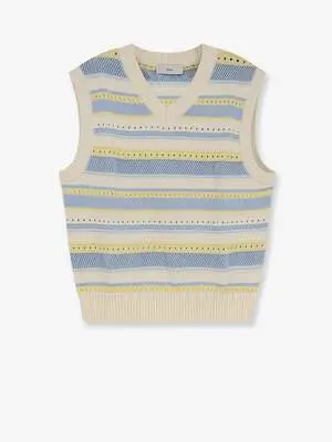 DUNST Sleeveless Cotton Sweater - Yellow