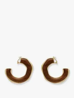 Cult Gaia Madeira Natural Wood Earrings - Brown