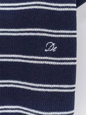 DUNST Striped Cotton Blend Polo Shirt