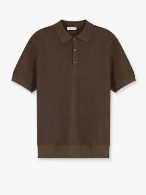 BRAMANI CASHMERE Cotton And Silk Blend Polo Shirt - Green