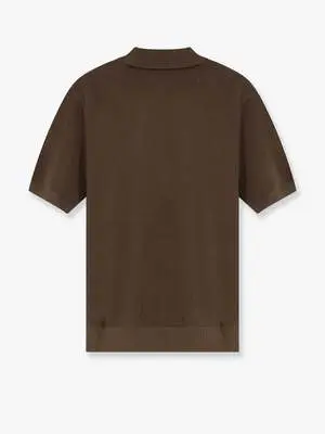 BRAMANI CASHMERE Cotton And Silk Blend Polo Shirt - Green