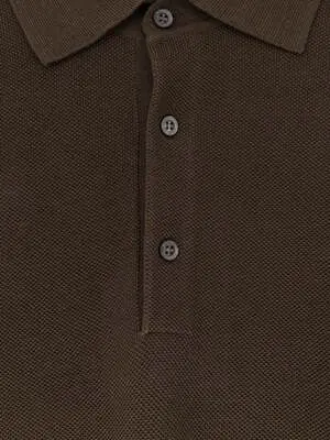 BRAMANI CASHMERE Cotton And Silk Blend Polo Shirt - Green