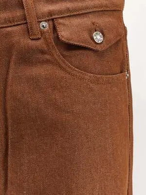 WALK IN PARIS Baggy Denim Trousers - Brown