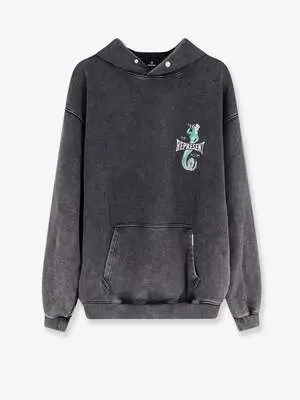 REPRESENT Cotton Sweatshirt With Print On The Front - Grey