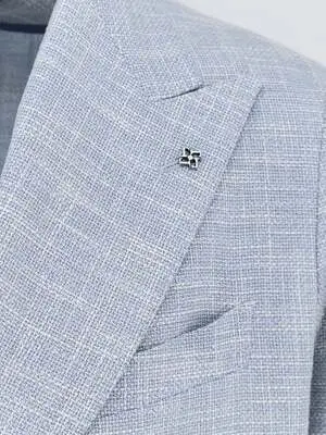 Tagliatore Double-breasted Virgin Wool, Silk And Cotton Blazer