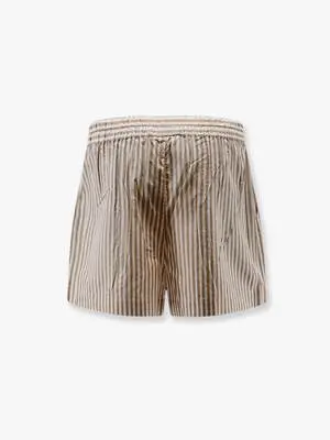 MC2 SAINT BARTH Amani Cotton Bermuda Shorts With Striped Pattern