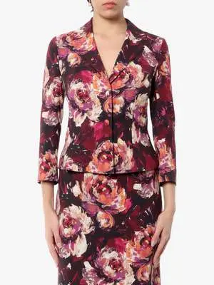 Dolce & Gabbana Peonie Flower Print Cady Blazer