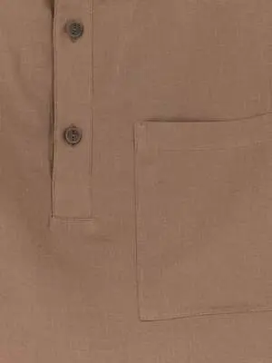 HEVO Montursi Linen And Viscose Shirt - Brown