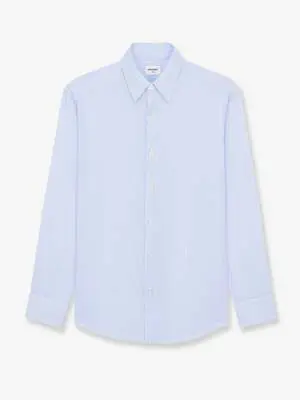 Saint Laurent Cassandre Cotton Shirt With Striped Pattern