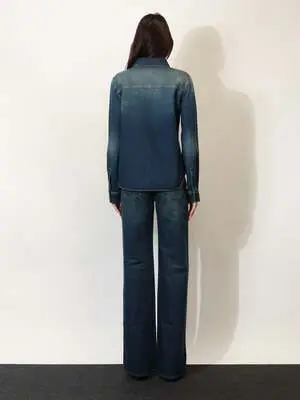 Gucci Denim Shirt With Embroidery