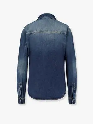 Gucci Denim Shirt With Embroidery