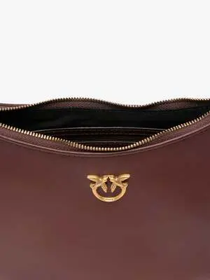 Pinko Half Moon Mini Leather Crossbody Bag