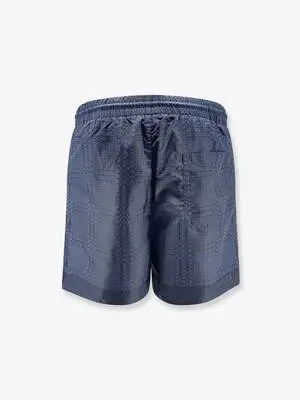 Gucci Nylon Swim Trunks With All-over Incrocio Print