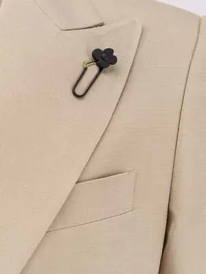 LARDINI Single-breasted Viscose And Silk Blazer