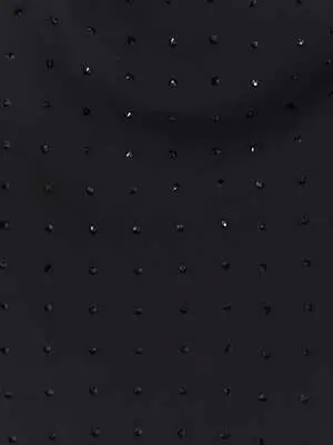 Pinko Farro Long Dress With Rhinestones - Black