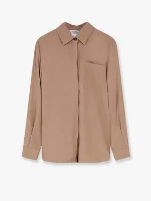 Max Mara Mxmsiamese Silk Shirt - Brown