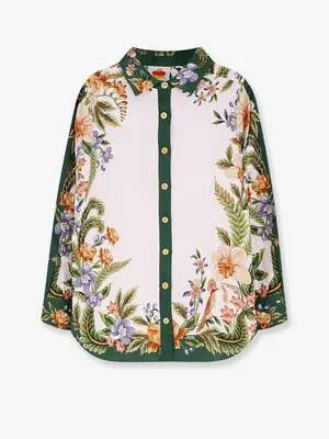 Farm Rio Linen And Viscose Shirt With Floral Pattern - Multicolor