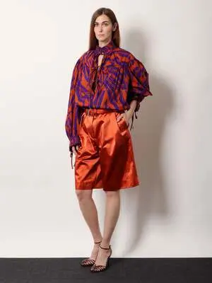 Dries Van Noten Catya Cotton Shirt With Crushed Stripe Print - Multicolor