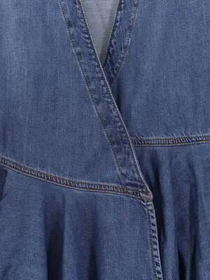 Alaïa Wrap Denim Dress