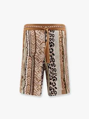LANEUS Cotton Blend Bermuda Shorts - Multicolor