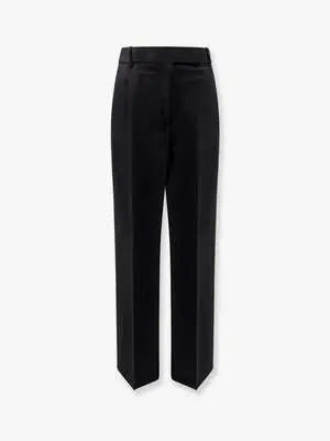RÓHE Midwaist Wool Blend Trousers - Black