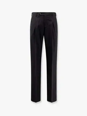 PT TORINO Union Fit Style Virgin Wool Trousers - Black