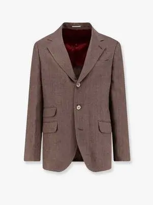 Brunello Cucinelli Linen Blazer - Brown