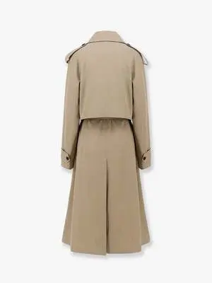 R2W Lumira Linen And Cotton Trench Coat - Beige