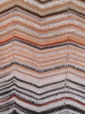 Missoni Viscose Tank Top With Laminated Chevron Pattern