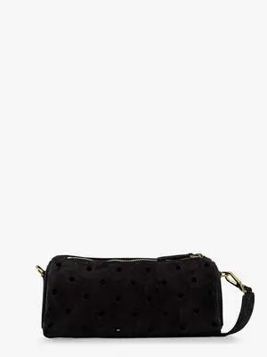 Manu Atelier Mini Cylinder Suede Crossbody Bag