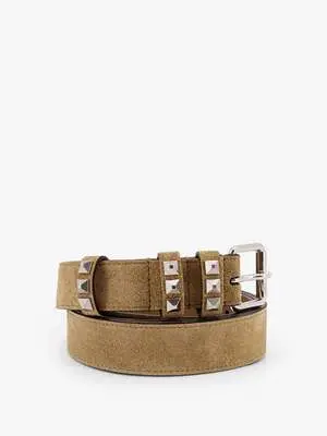 Valentino Garavani Flaneuse Suede Belt With Iconic Studs
