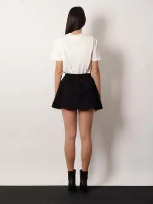 GOLDEN GOOSE Midi Skirt With Floral Sequin And Crystal Embellishments