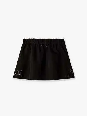 GOLDEN GOOSE Midi Skirt With Floral Sequin And Crystal Embellishments