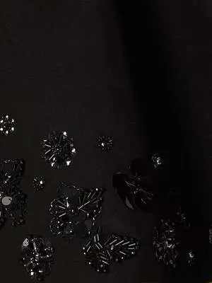 GOLDEN GOOSE Midi Skirt With Floral Sequin And Crystal Embellishments