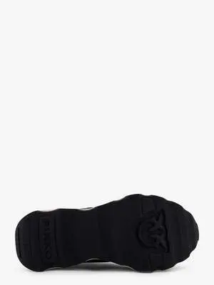 Pinko Zoe Leather Sneakers With Mesh Inserts