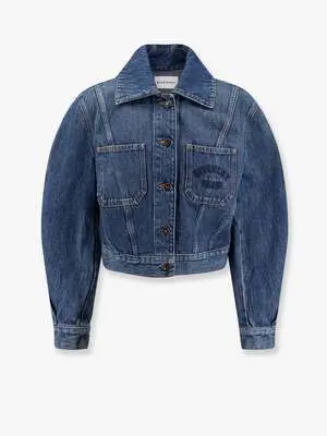 Givenchy Denim Jacket With Logo Embroidery - Blue