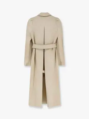 Alexander McQueen Cotton Trench With Puff Sleeves