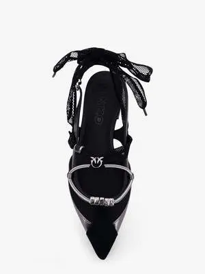 Pinko Gianira Leather Ballerinas With Suede Inserts