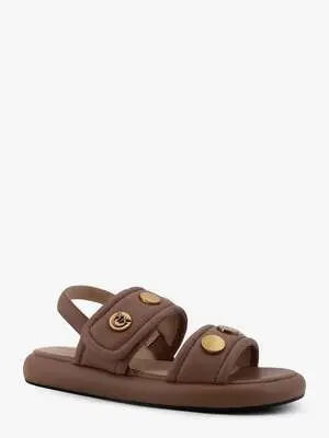 Pinko Fiona Flat Leather Sandals