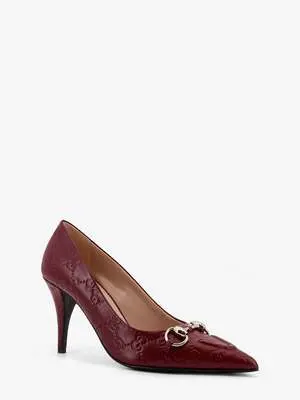 Gucci Rosso Ancora Gg Leather Décollet