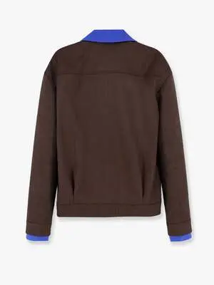 Miu Miu Virgin Wool Jacket With Logo Detail