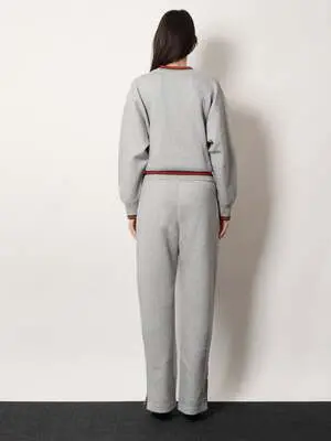 Gucci Cotton Blend Trouser With Web Detail