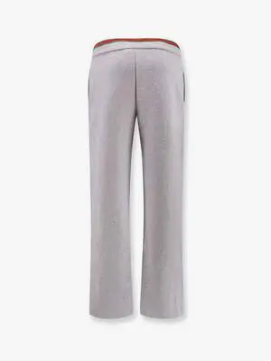 Gucci Cotton Blend Trouser With Web Detail