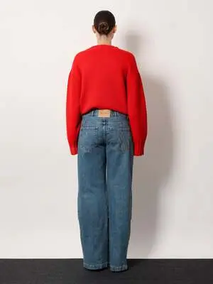 Attico Jeans With Logo Embroidery