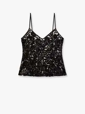 GOLDEN GOOSE Tulle Top With Sequined Embroidery