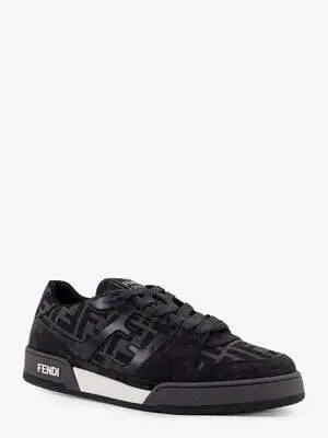 Fendi Ff Jacquard And Suede Low-top Sneakers